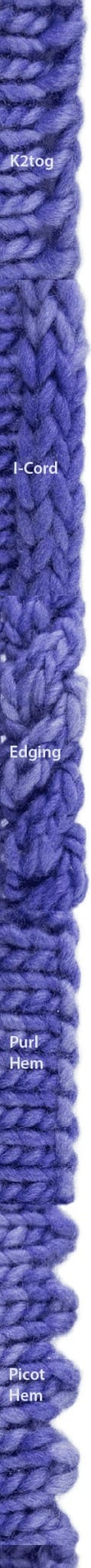 Decorative Bind Offs | Unique Knit Edges - KnitFreedom.com